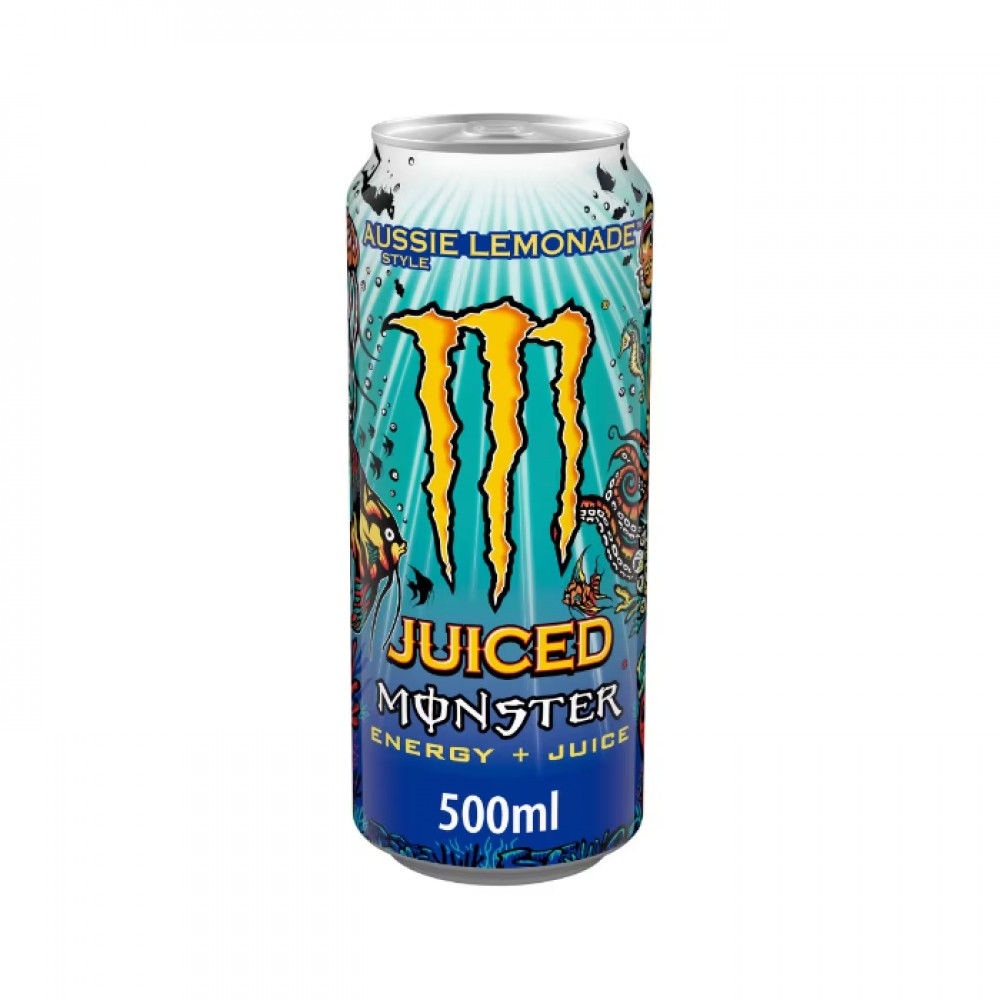 Energy Drinks : Monster Aussie Lemonade Can 500ml X 12 Drs