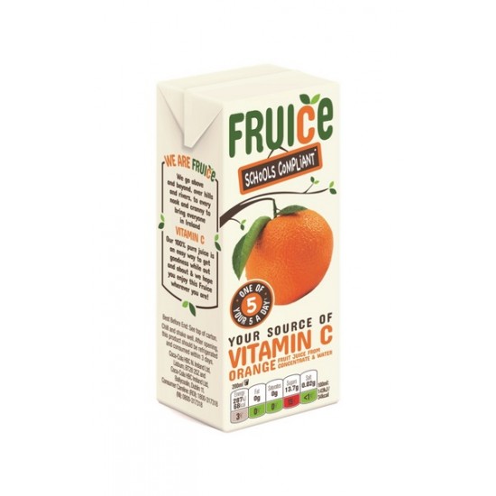 Juices : Fruice Orange Juice Carton 200ml X 27