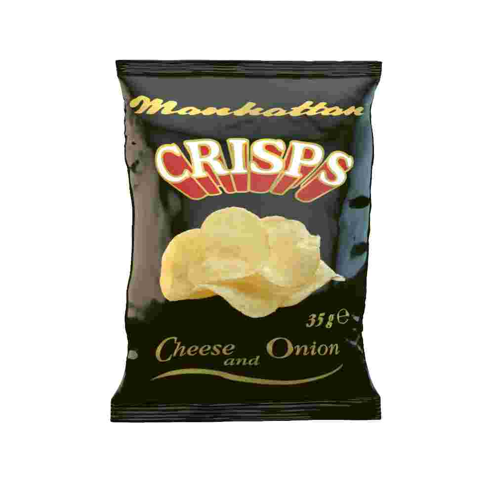 Crisps & Peanuts : Manhattan Crisps Cheese & Onion 35g ...