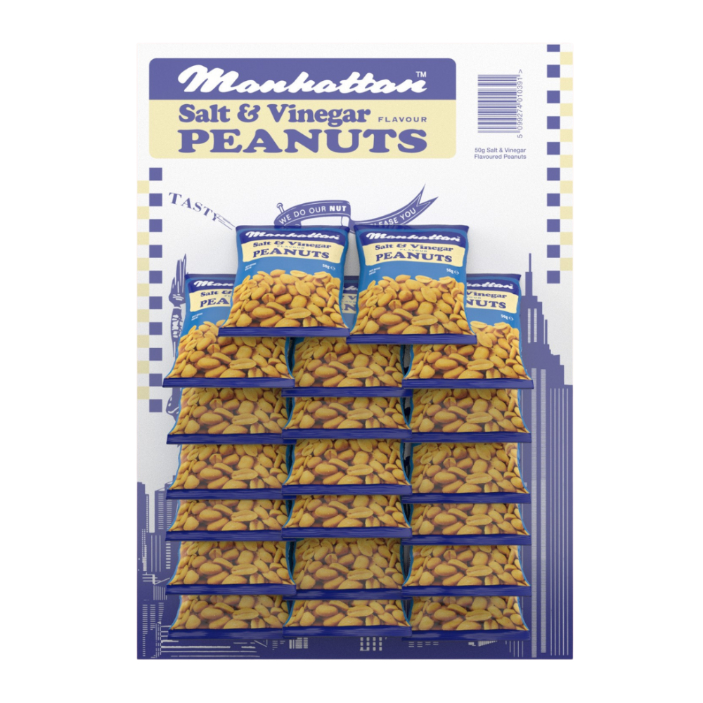 Crisps & Peanuts : Manhattan Salt & Vinegar Nuts 50g ...