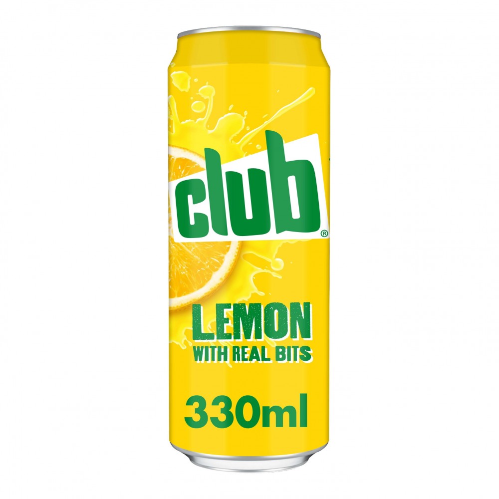 Cans : Club Lemon 330ml Cans | Lemonade Supplier | Conaty