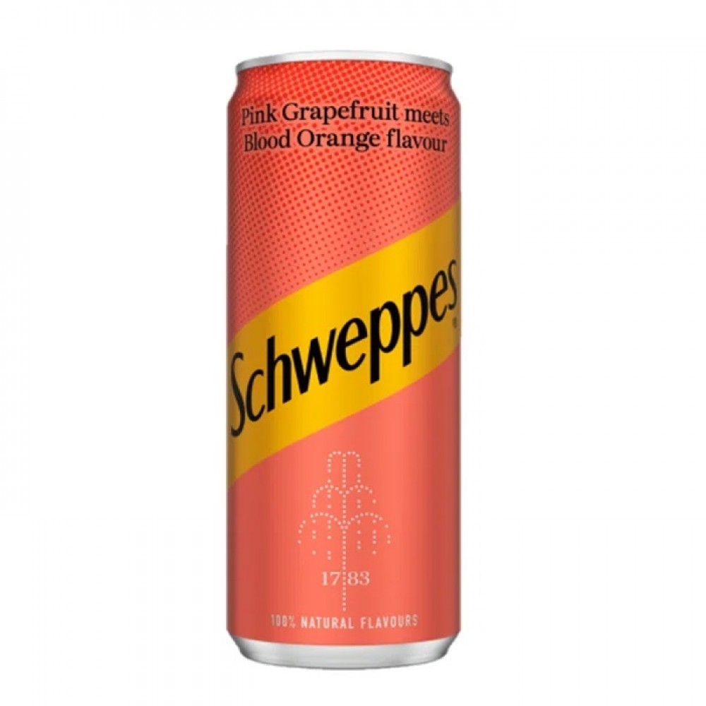 Cans : Schweppes Pink Grapefruit Can 330ml X 24