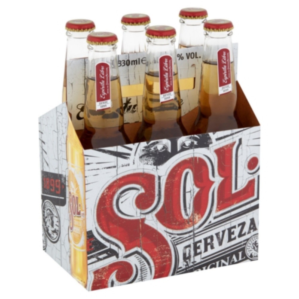 Bottle Beers : Sol Bottles 330ml 6 Pak X 4