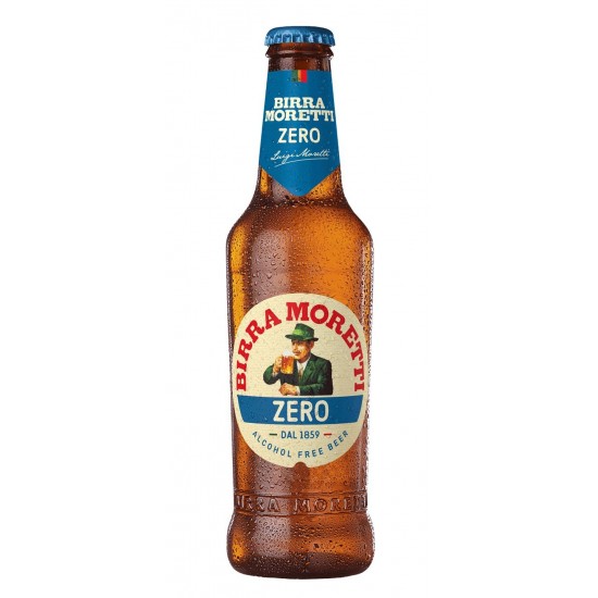Non Alcoholic Beers : Moretti Zero Non Alcoholic 330ml X 24