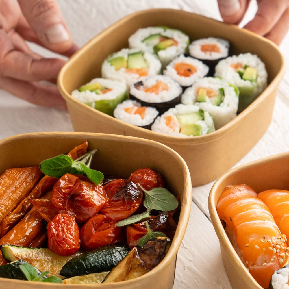 Kraft Range : Kraft Square Bowl 750ml X 300