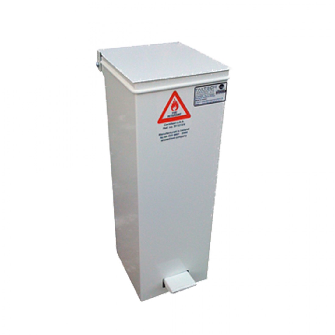 Waste Bins : Fire Retardant Bin Sml White 20lt