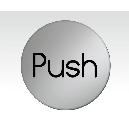 Safety Signs : Silver Push Sign | Irelands Top Sign Supplier ...