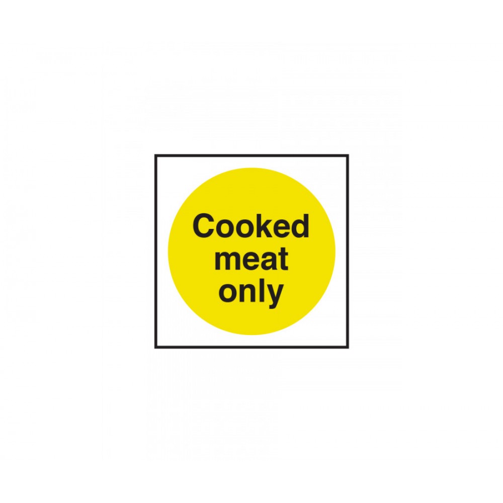 Food Prepartion Signs : Raw Meat Only Sticker Sign 100mm ...