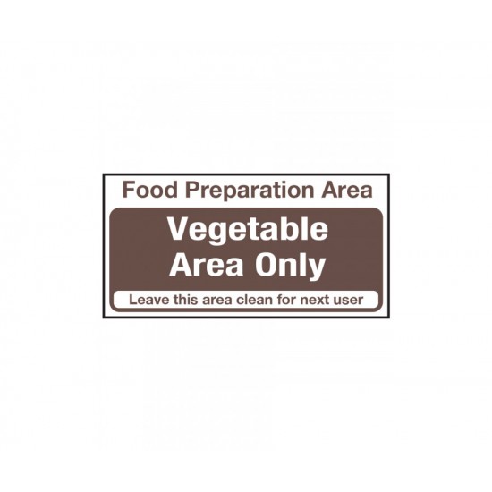 Food Prepartion Signs : Food Prep Area Veg Only Sticker Sign ...