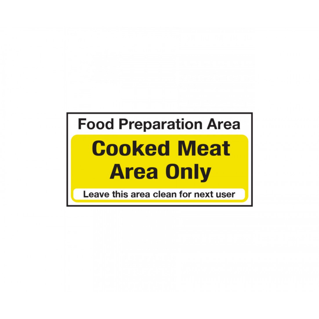 Food Prepartion Signs : Food Prep Area Cooked Food Only Sticker ...