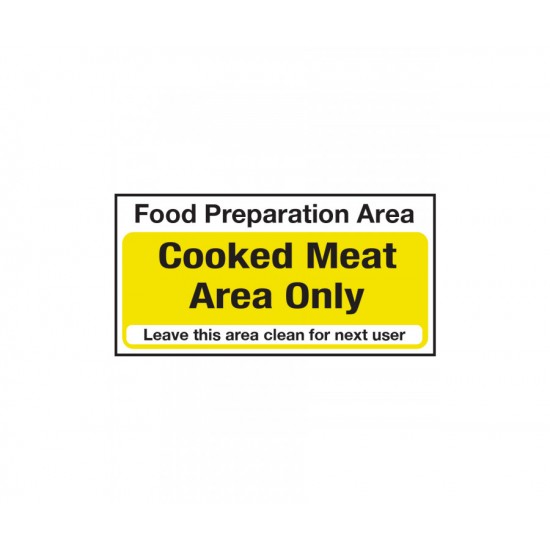 Food Prepartion Signs : Food Prep Area Cooked Food Only Sticker ...