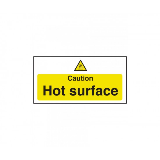 Food Prepartion Signs : Caution Hot Surface Sticker Sign ...