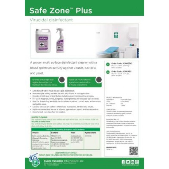 Tables & Counter Tops : Safe Zone Plus 5lt - Catering Supplies,