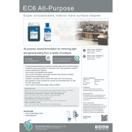 Dosing Systems : Evans Ec6 All Purpose Dosing Cap 1l X 4