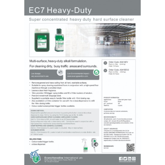 Dosing Systems : Ec7 Heavy Duty With Dosing Cap 1l X 4