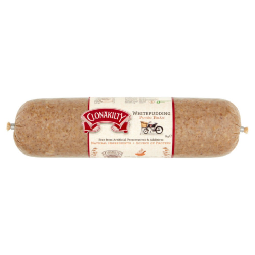Pork Frozen : Clonakilty White Pudding Chubb 1kg