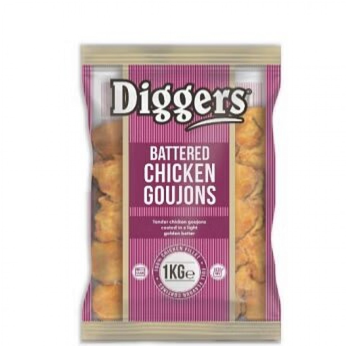 Chicken Frozen : Diggers Battered Goujons 5kg