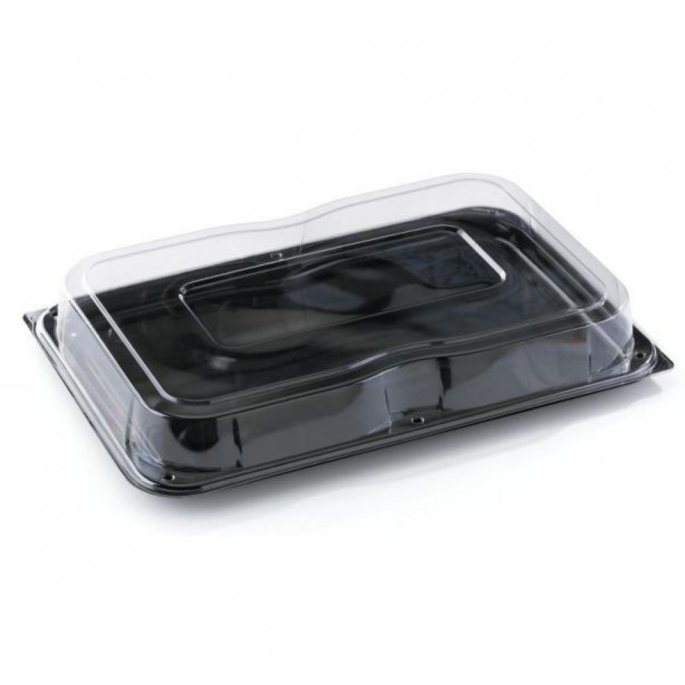 Sandwich Platters : Sabert Black Platter Large + Lid X 25 ...