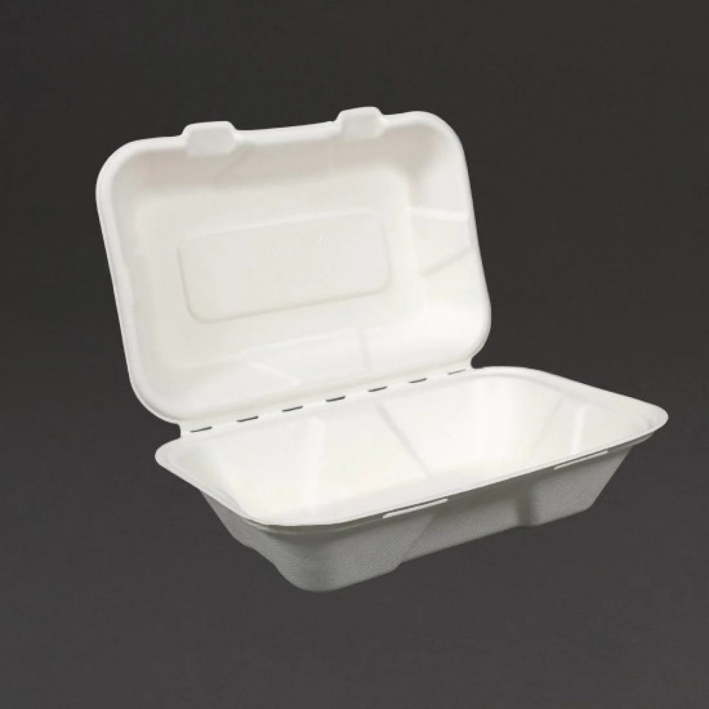 Bagasse Range : Bagasse Meal Box X 200 - Catering Supplies,