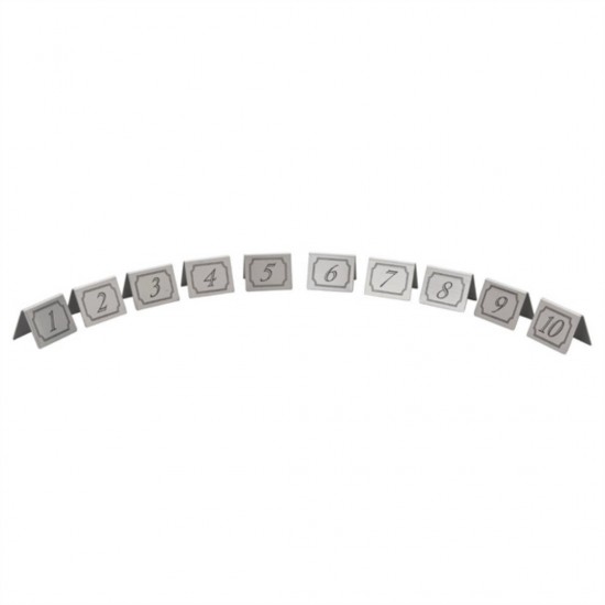 Table Numbers : 1-10 Stainless Steel Table Numbers