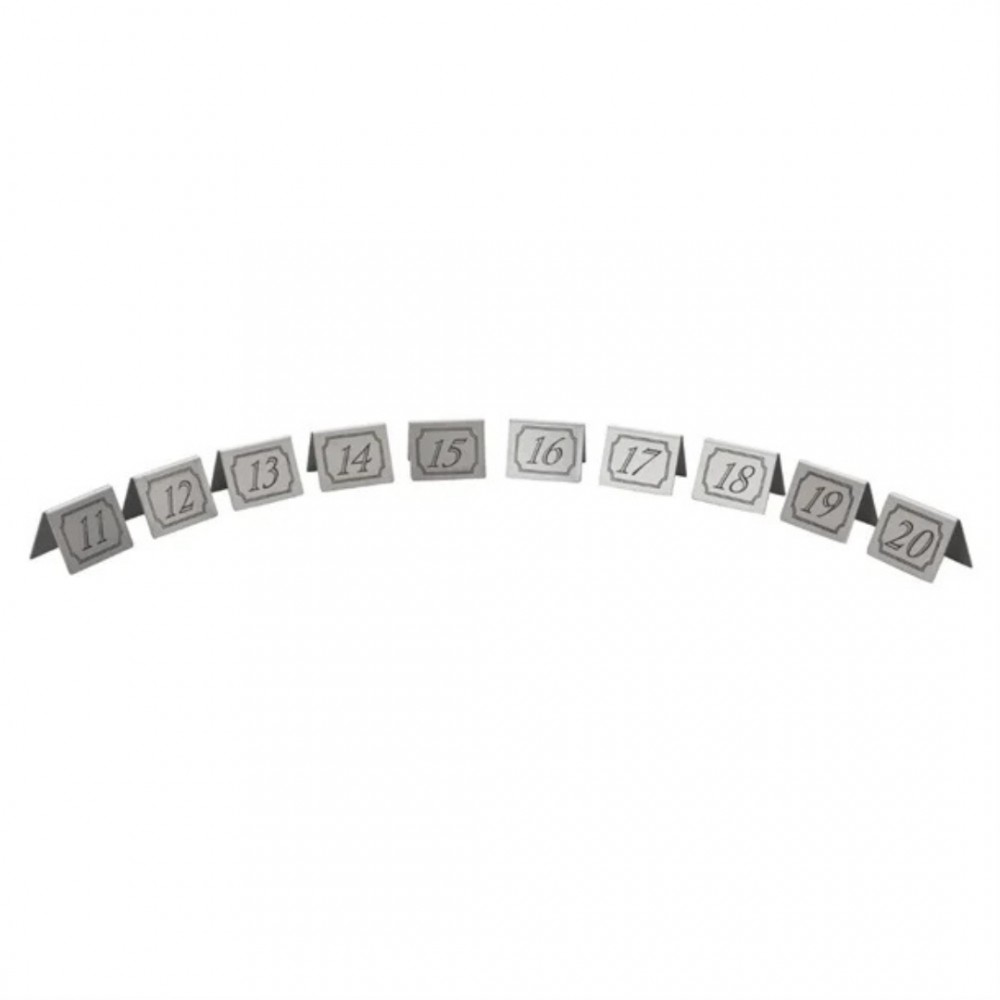 Table Numbers : 11-20 Stainless Steel Table Numbers