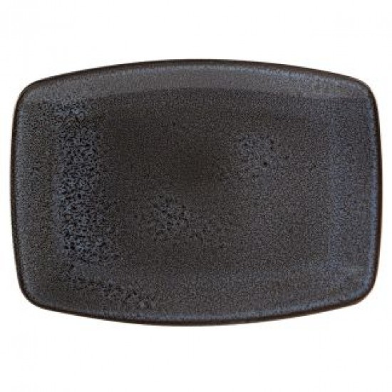 Earth By Porcelite : Black Rounded Rectangular Plate | Tableware ...