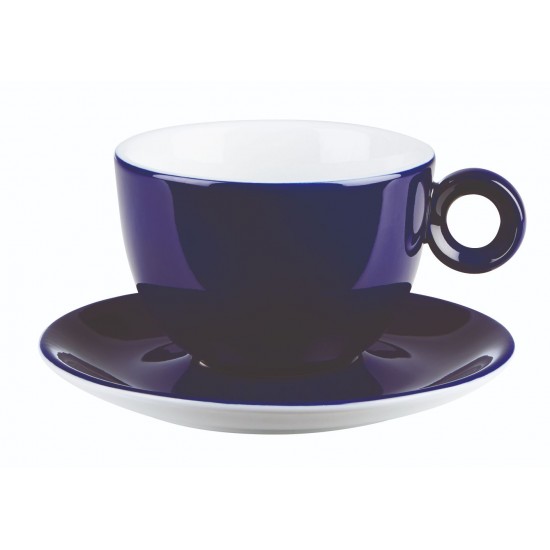 Cafe Range : Dark Blue Bowl Shaped Cup 12oz/34cl X 6