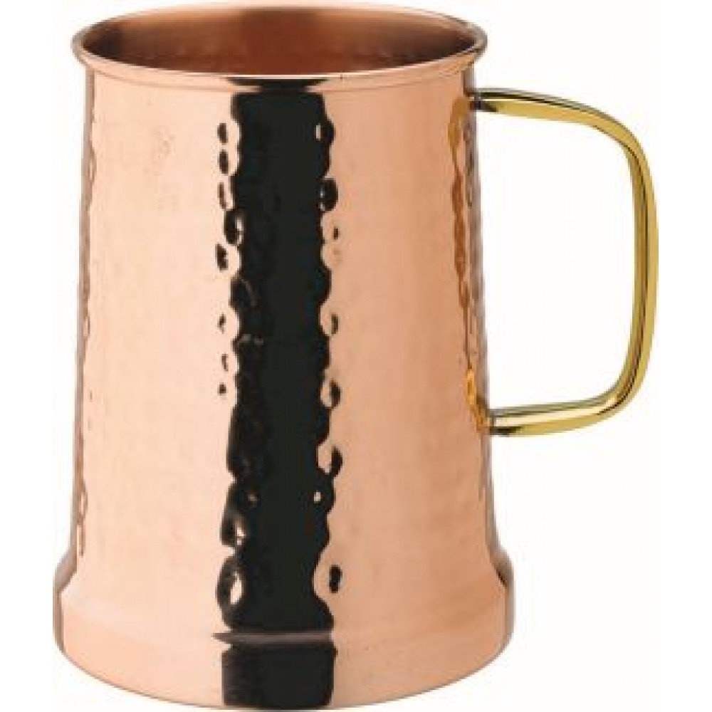 Tankard Beer Glasses : Copper Hammered Tankard 21oz (60cl)