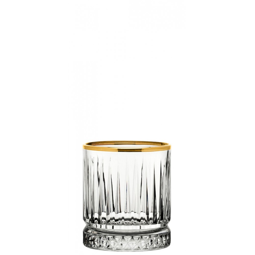 Short Cocktail Rocks Glasses : Elysia Gold Rim Handwash ...