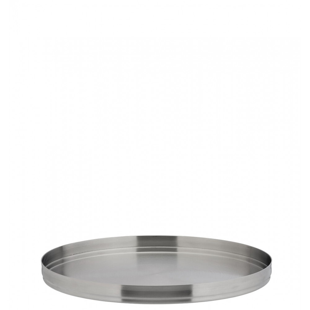 Metal Ramekins & Jars : Brushed Stainless Steel Round Plate ...