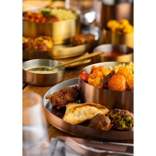 Metal Ramekins & Jars : Brushed Stainless Steel Round Bowl ...