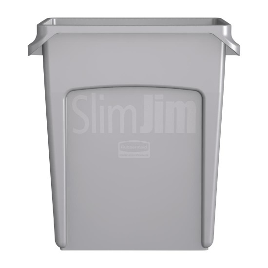 Slim Bins : Rubbermaid Slim Jim Waste Bin Grey - 60ltr