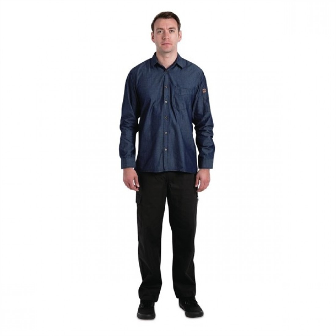 Tops & Shirts : Cw Detroit L-sleeve Blue Denim Shirt Lrg