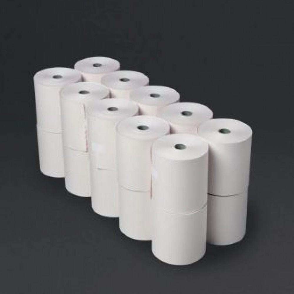 Till Rolls : Fiesta Non-thermal Till Roll 76x70mm 2ply (white/pink)