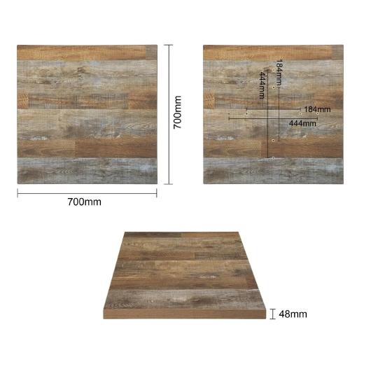 Bar Furniture : Bolero Square Table Top - Urban Dark - 4 ...