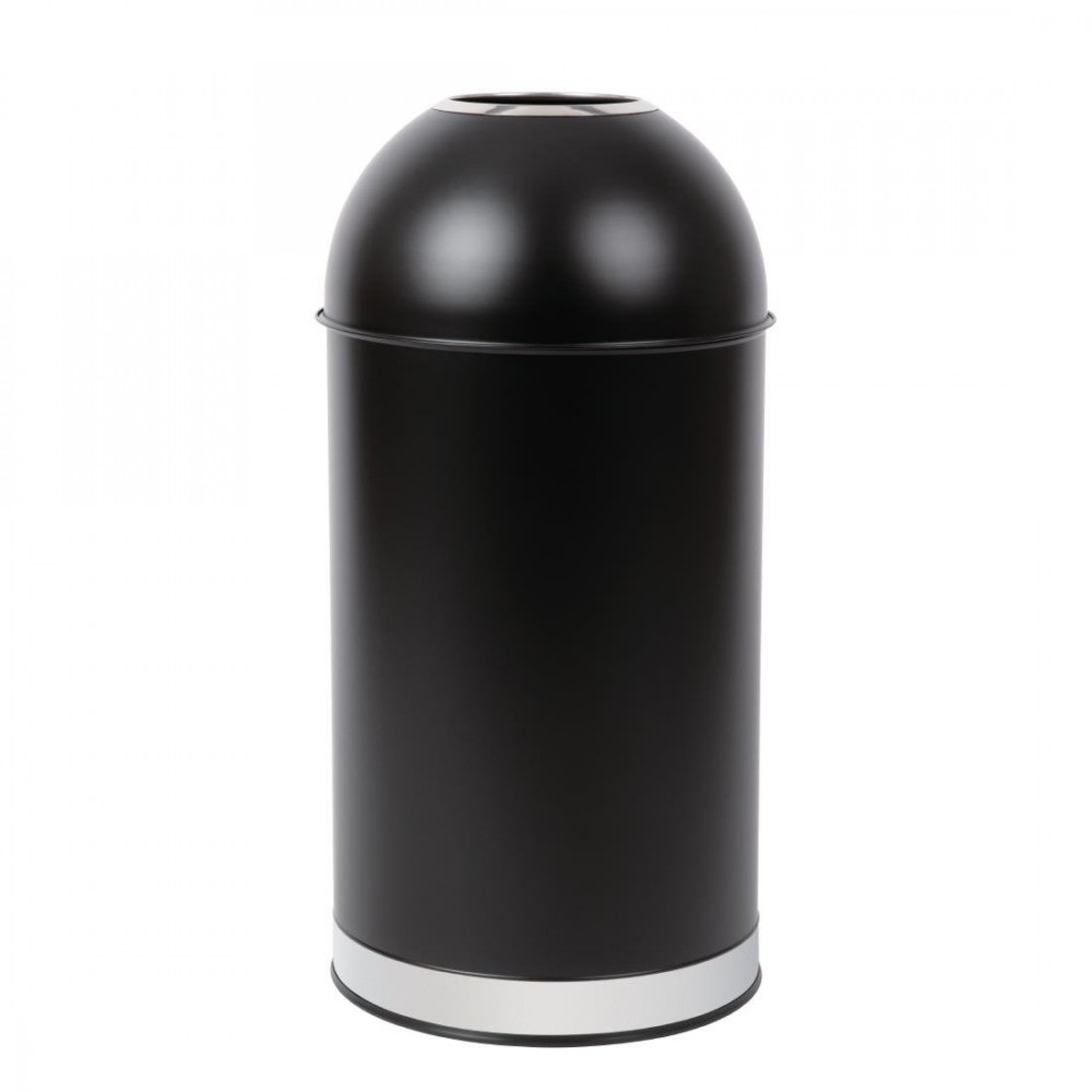 Bullet Bins : Bolero Steel Bullet Bin With Open Lid (blk)