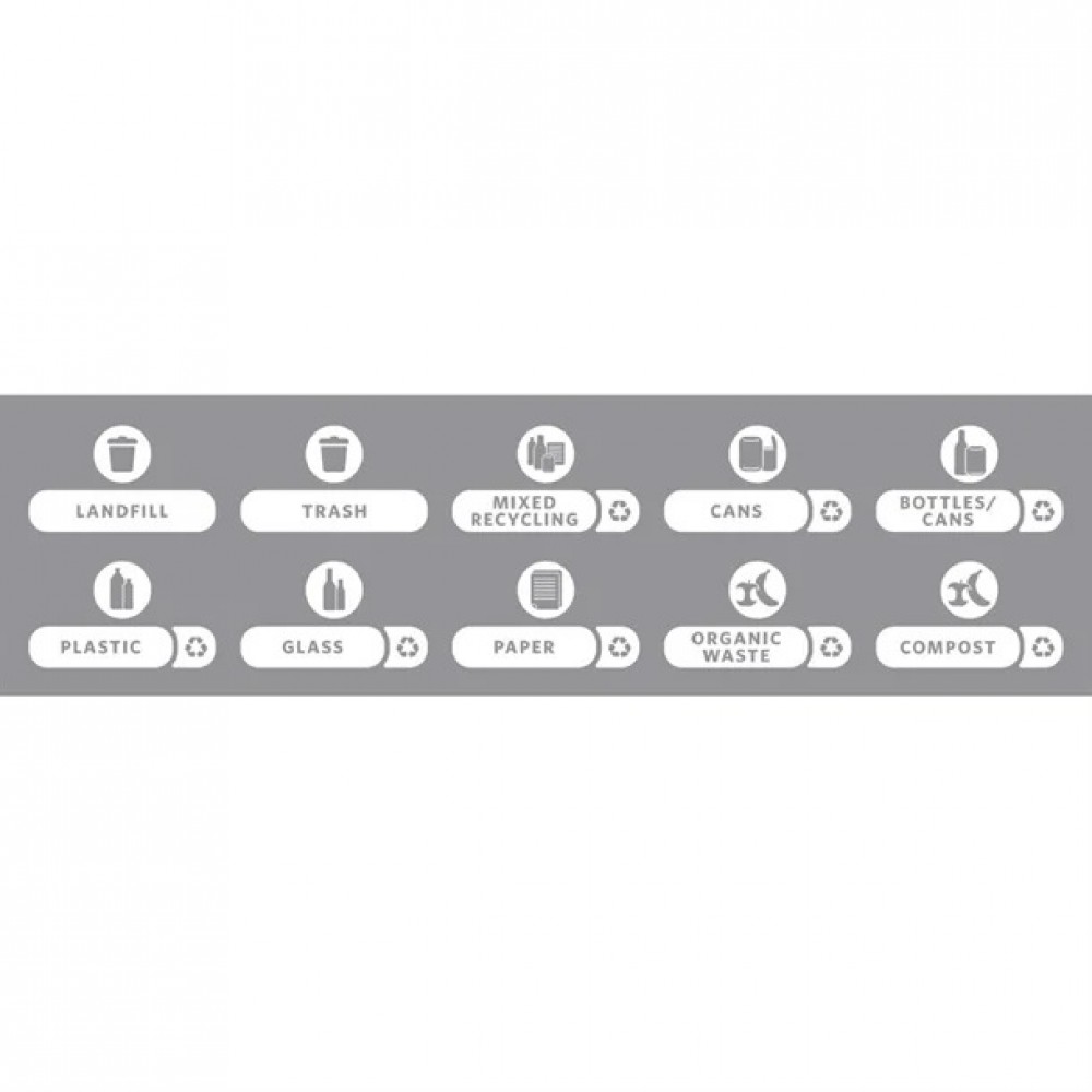 Recycling Stations : Rubbermaid Slim Jim Recycling Label ...