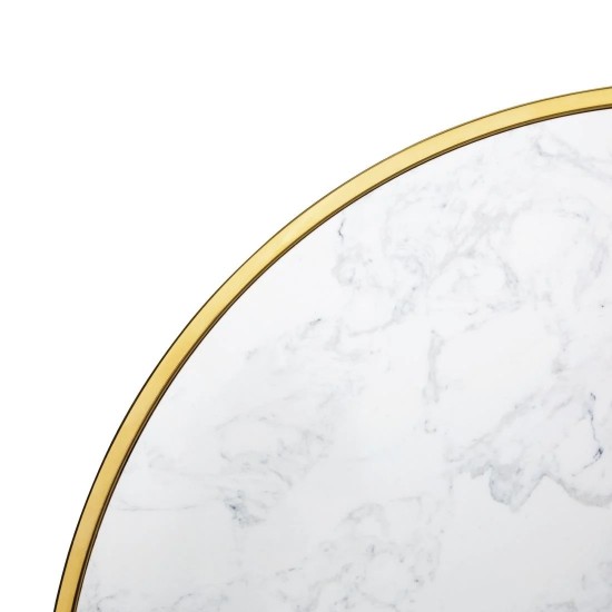 Indoor Tables : Bolero Table Round White Marble With St/st ...