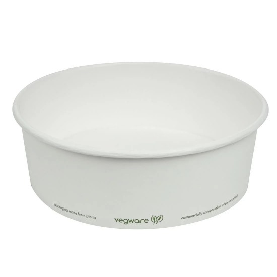 Salad Containers : Vegware Pla-lined Paper Food Bowl 185-series ...