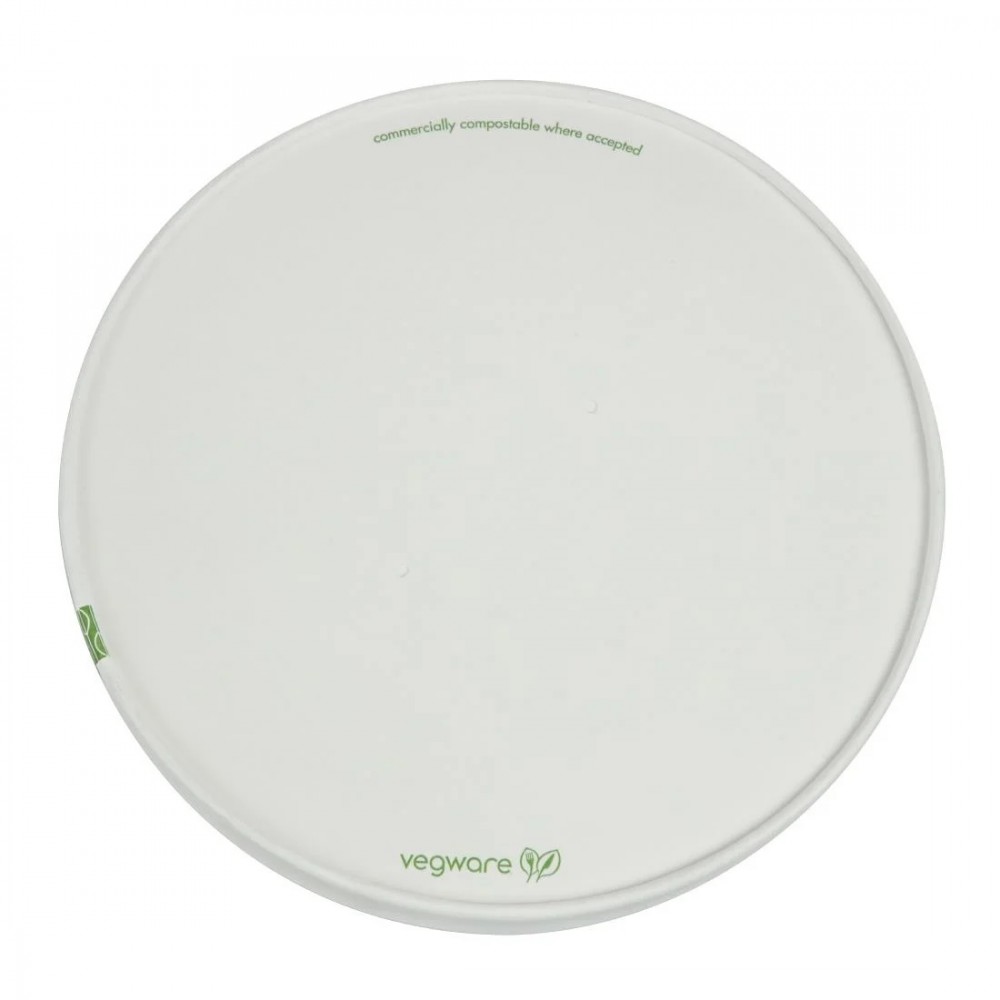 Salad Containers : Vegware Pla-lined Paper Lid With Vents ...