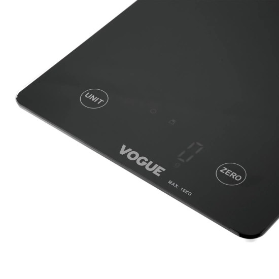 Weighing Scales : Vogue Digital Black Rectangular Scale 10kg/22lbs ...