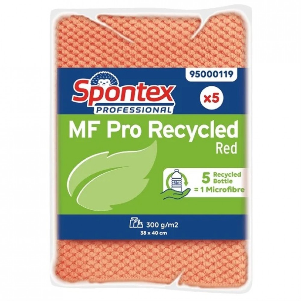 Microfibre Cloths : Spontex Mf Pro Recycled Microfibre Cloth ...