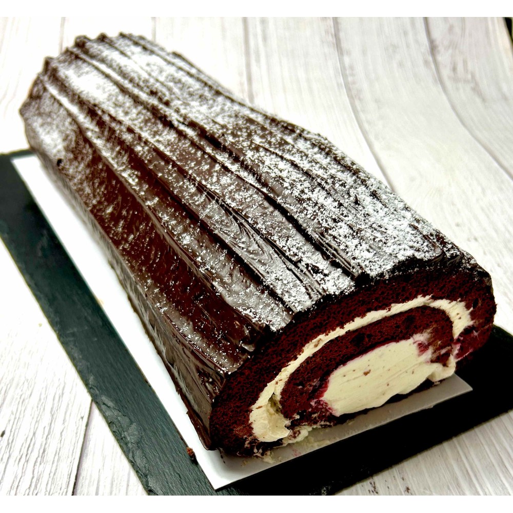 Traditional Desserts : Chocolate Yule Log 12 Portion 850g
