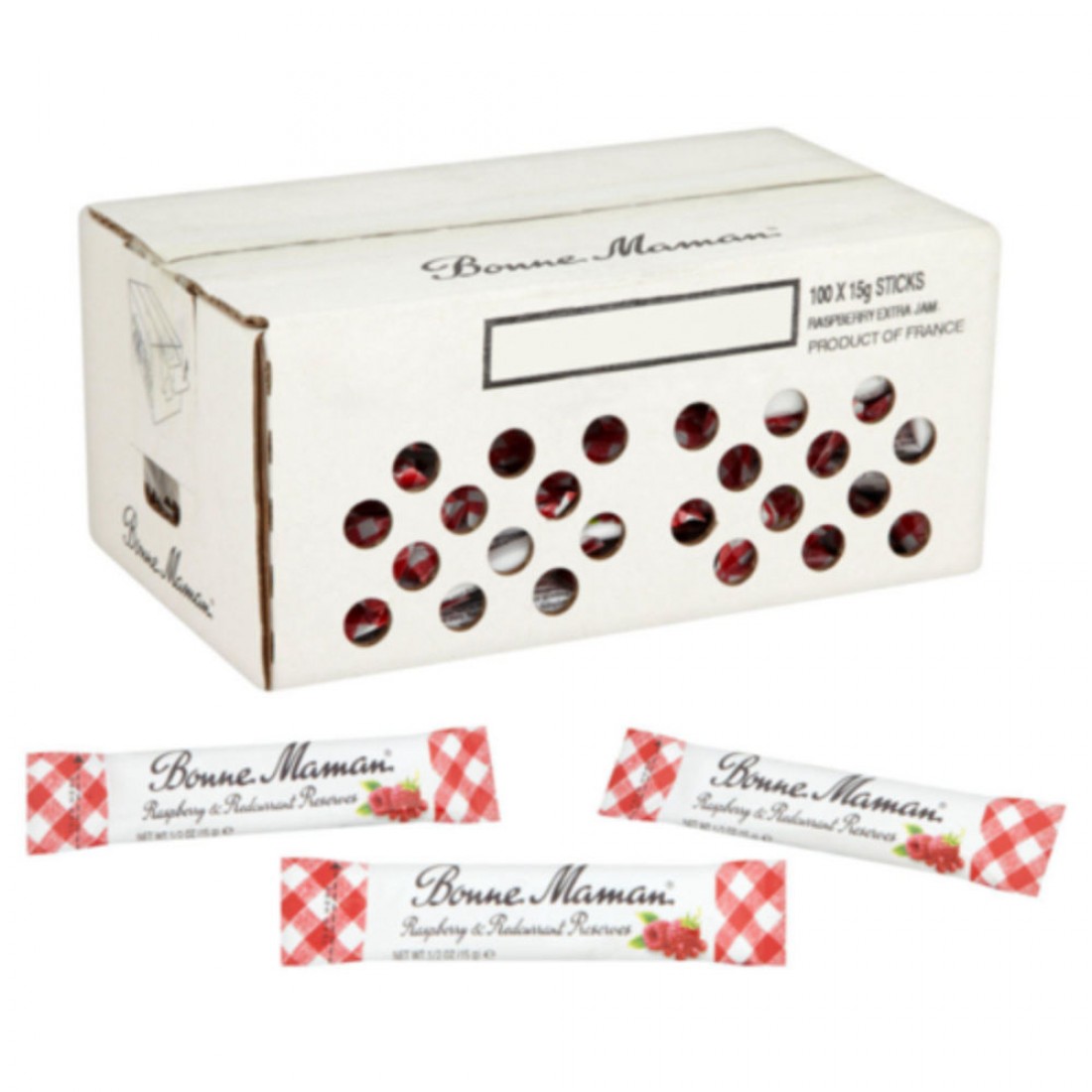 Jam Portions : Bonne Maman Raspberry Jam Sticks 15g X 100
