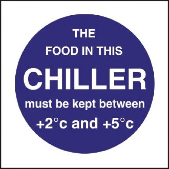 Safety Signs : Chiller Display Temp Sign (self-adhesive)